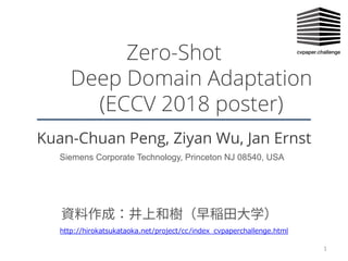 【ECCV 2018】Zero-Shot Deep Domain Adaptation | PDF