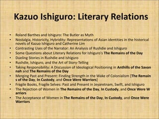 Kazuo ishiguro (1954) | PPT