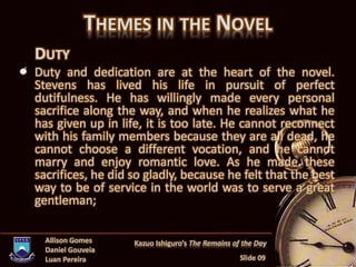 Kazuo Ishiguro's "The remains of the day" | PPTX