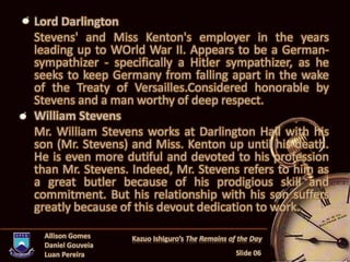 Kazuo Ishiguro's "The remains of the day" | PPTX