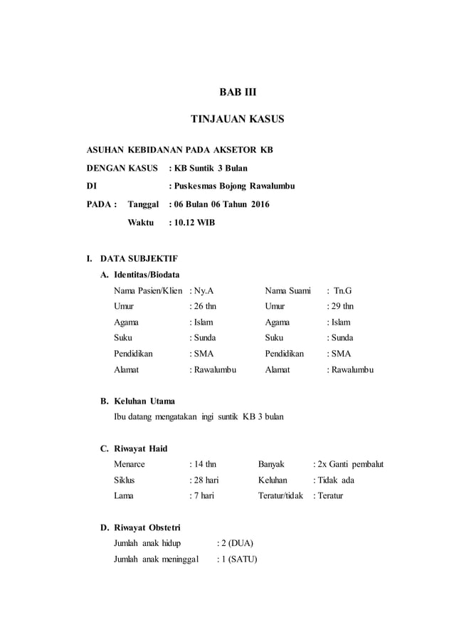 askeb akseptor Kb suntik 3 bulan | DOCX