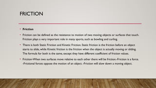 Kinesiology and Biomechanics - Laws of Motion .pptx