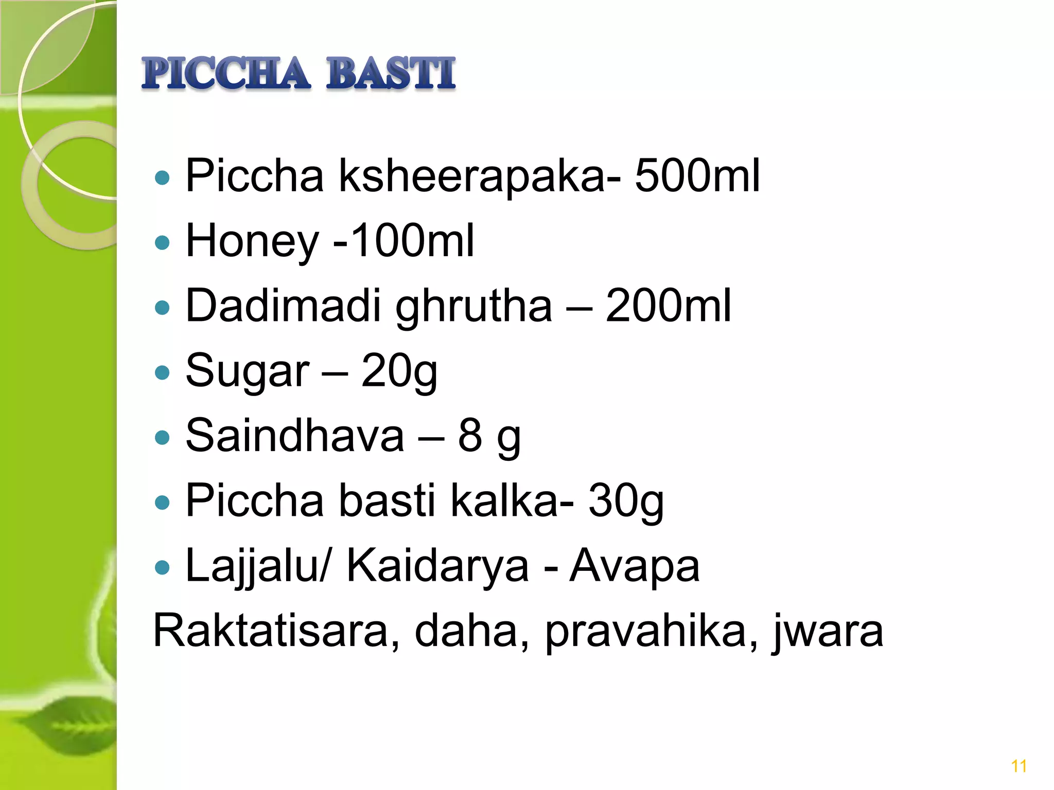 Ksheera Vasthi Practical Understandings | PPTX