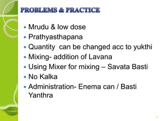 Ksheera Vasthi Practical Understandings | PPTX