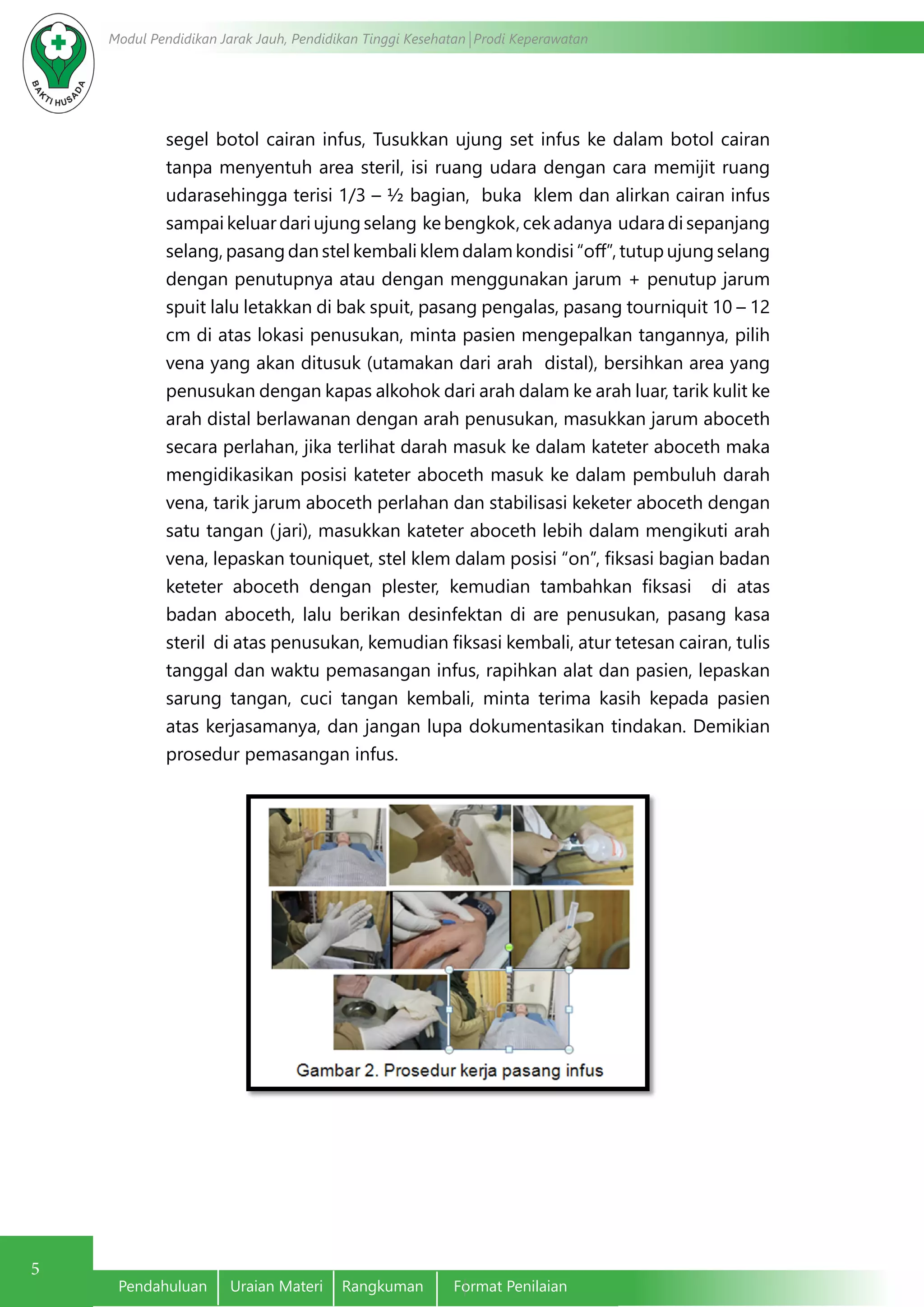 Prosedur Memasang Infus | PDF