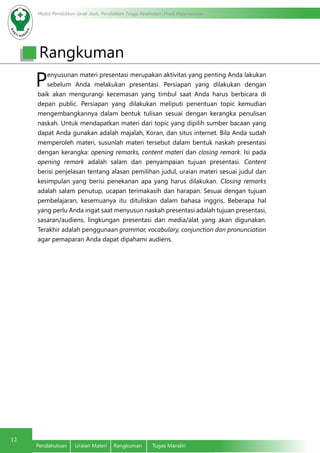 MENYUSUN NASKAH/MATERI BERBAHASA INGGRIS | PDF