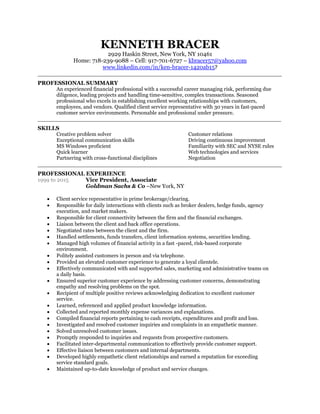 Kenneth Bracer resume | PDF | Business Banking & Finance | Business