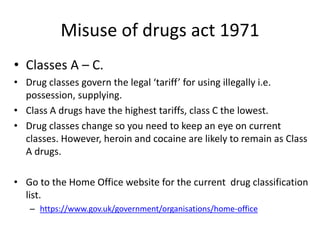 Definitions, categories and legal status of substances | PPTX