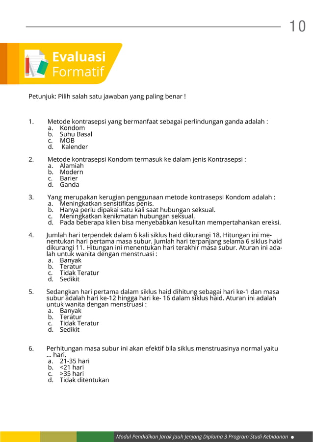 KB 1 Asuhan Kebidanan KB pantang berkala dan kondom | PDF