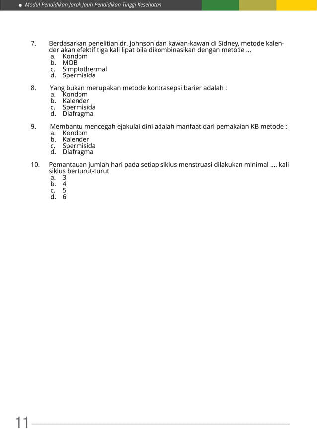 KB 1 Asuhan Kebidanan KB pantang berkala dan kondom | PDF
