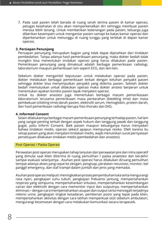 Kb 1 asuhan pada pasien pre atau pos operasi | PDF