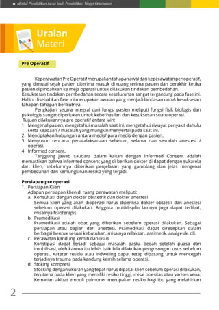 Kb 1 asuhan pada pasien pre atau pos operasi | PDF