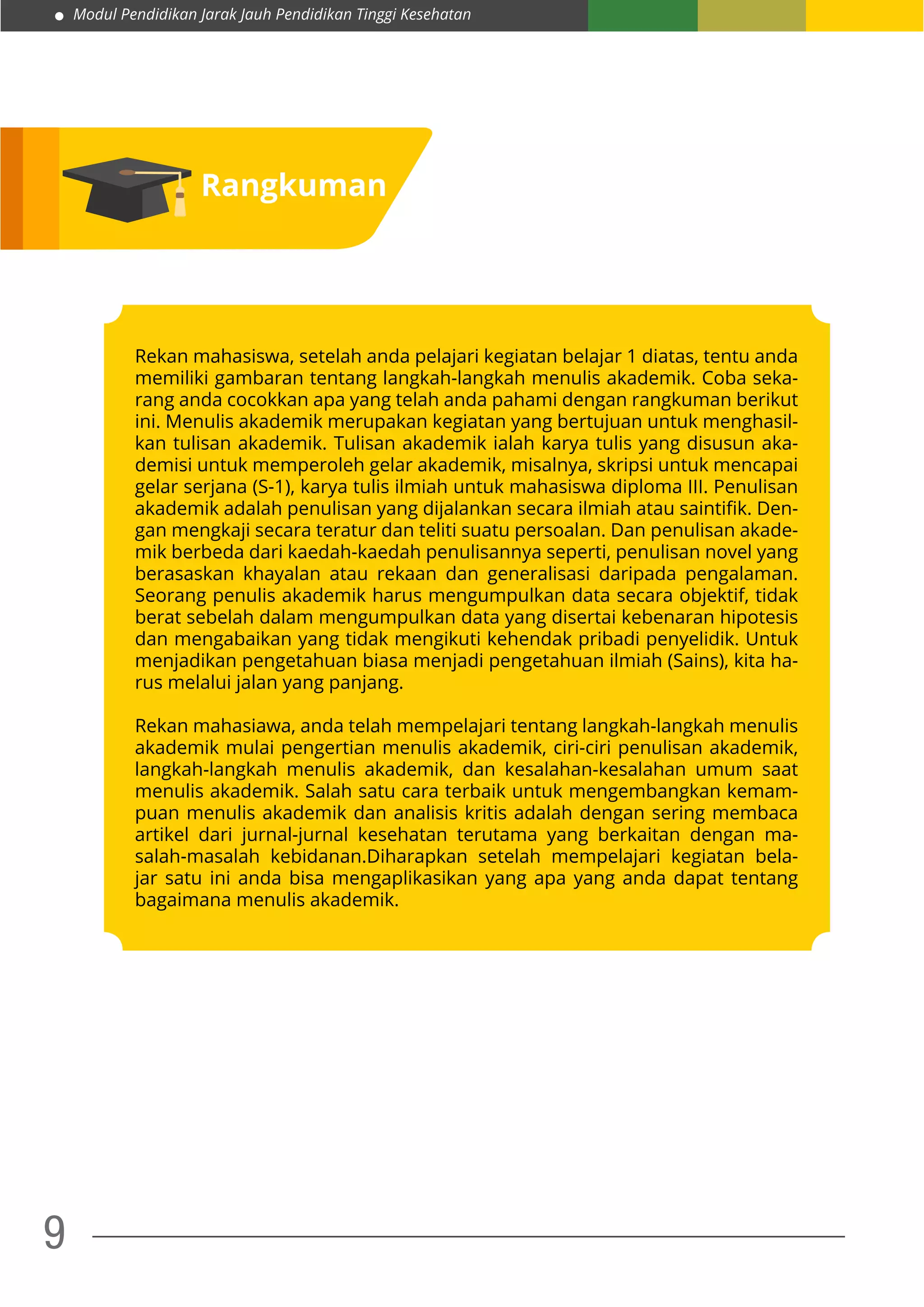 KB 1 Langkah-langkah Menulis Akademik | PDF