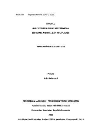 Konsep dasar ibu hamil normal dan komplikasi | PDF