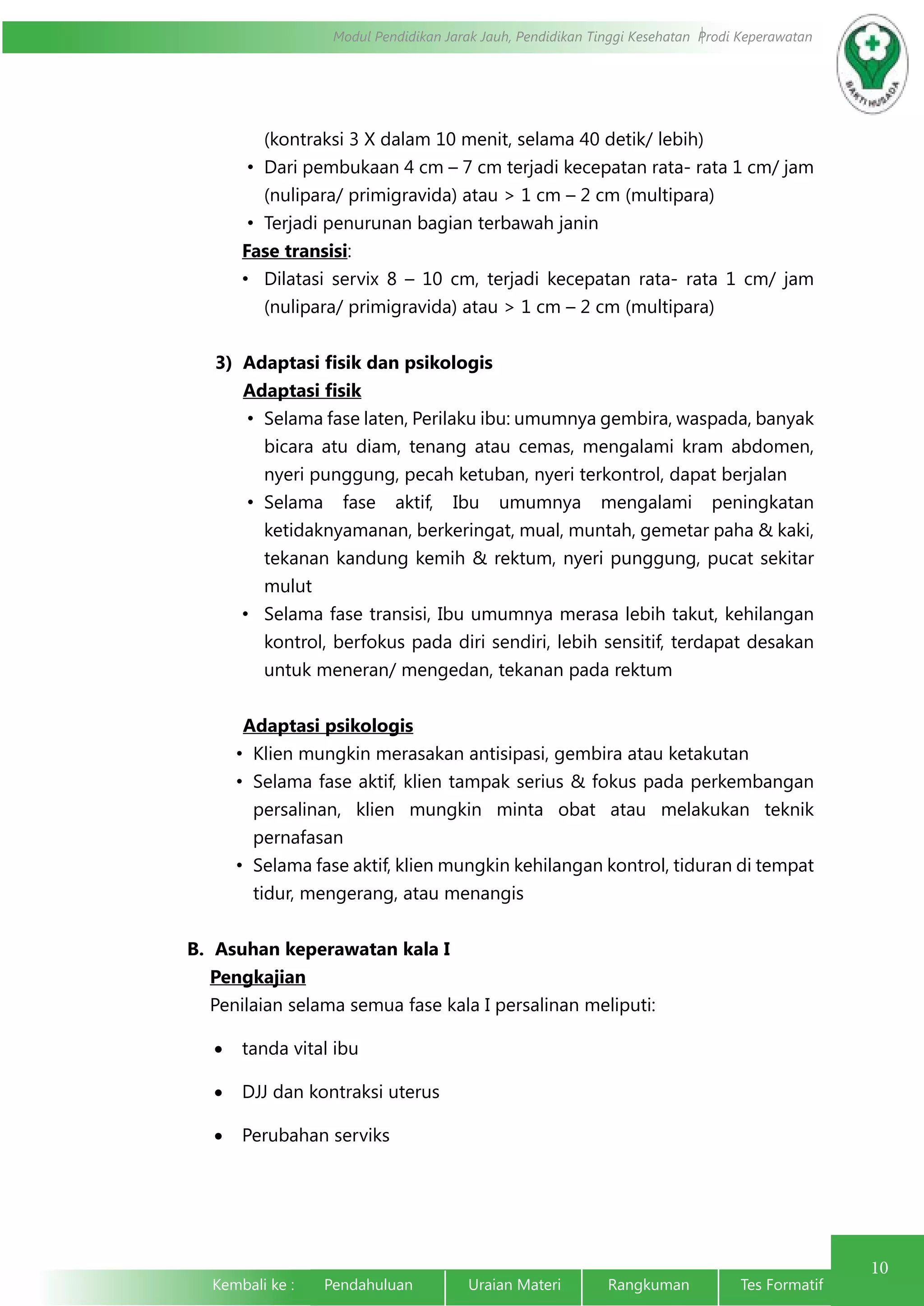 Konsep dasar ibu intranatal dan asuhan keperawatan pada ibu | PDF