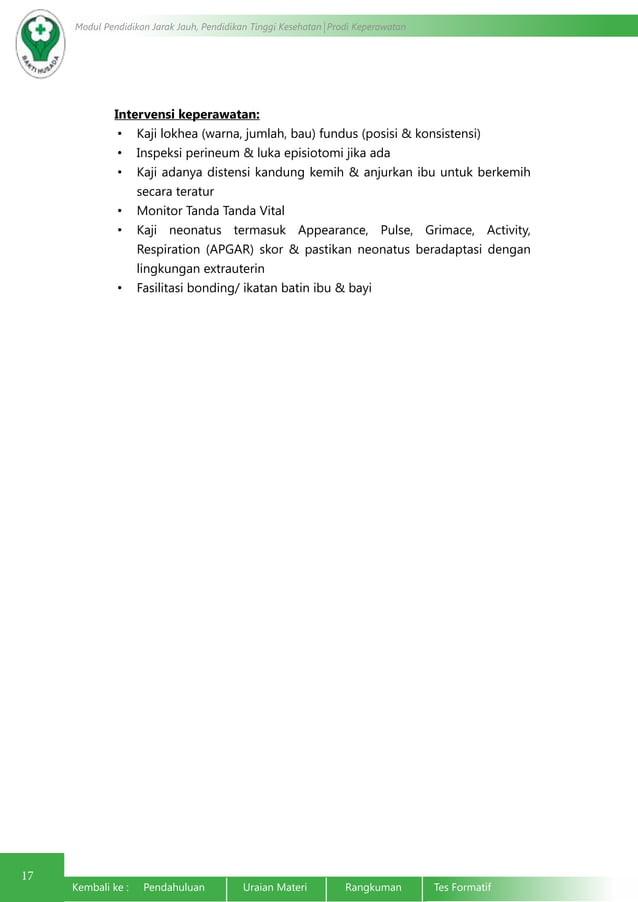 Konsep dasar ibu intranatal dan asuhan keperawatan pada ibu | PDF