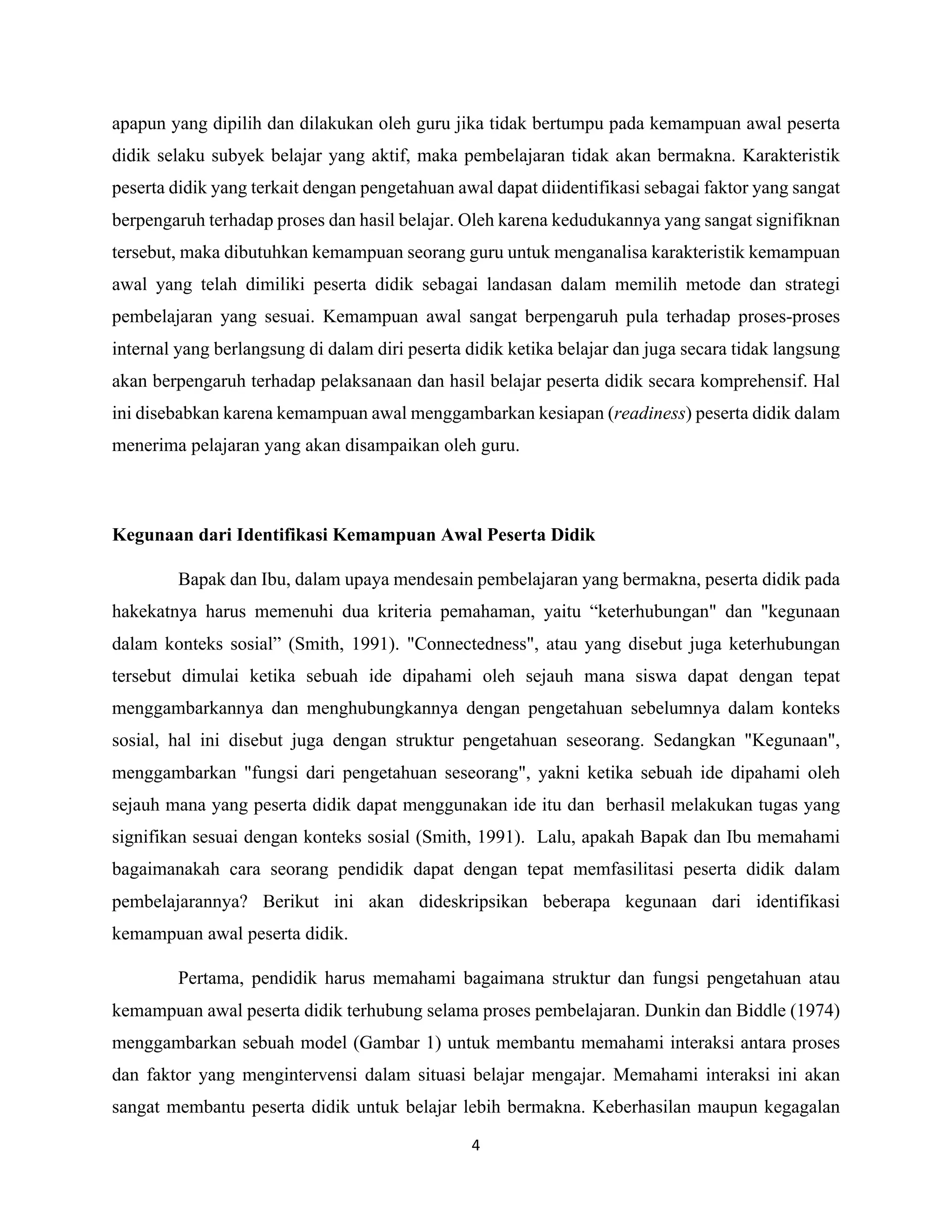 kemampuan awal siswa | PDF