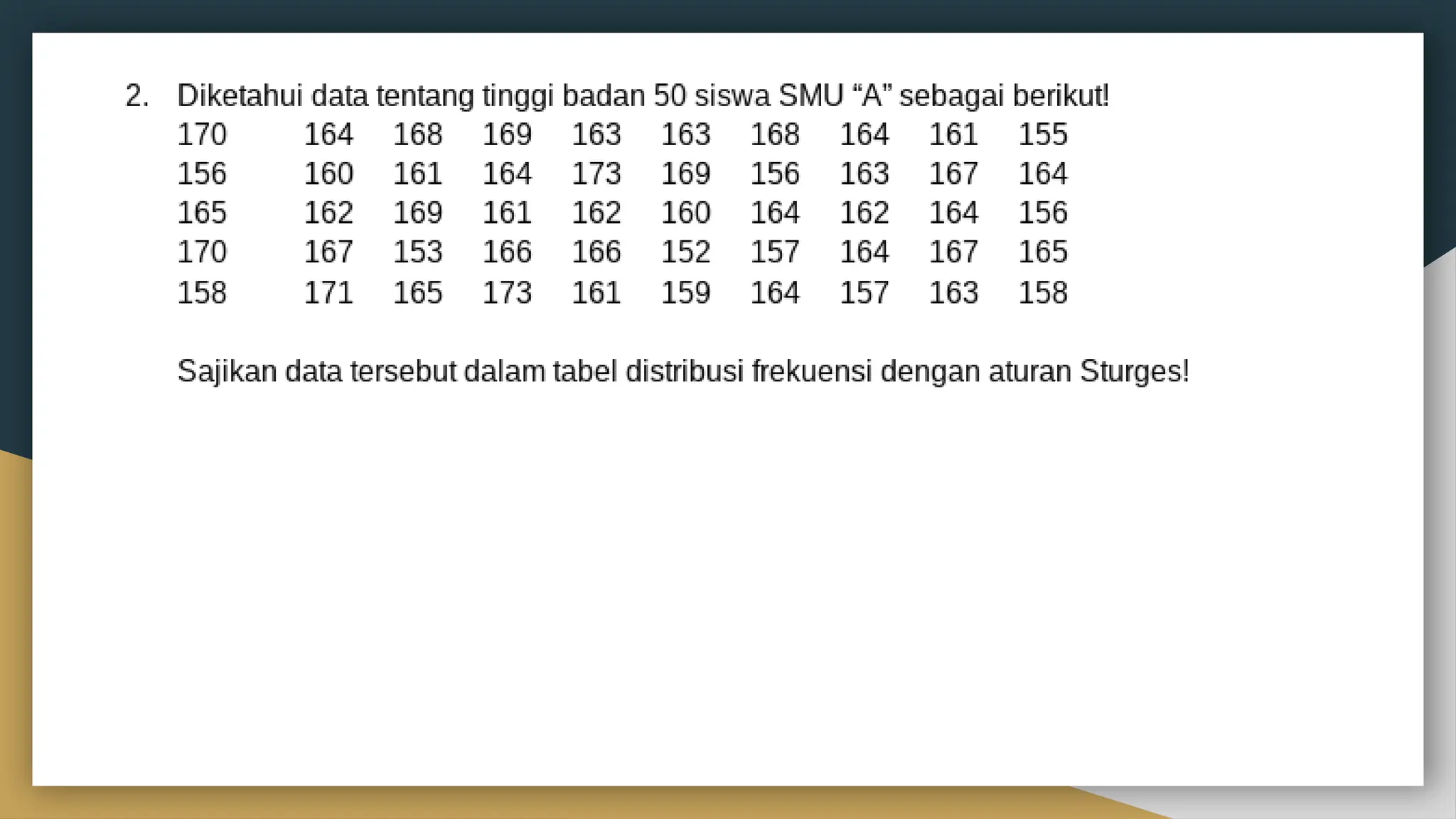 KB 2. Penyajian Data Berkelompok ke Dalam Bentuk Tabel Distribusi ...