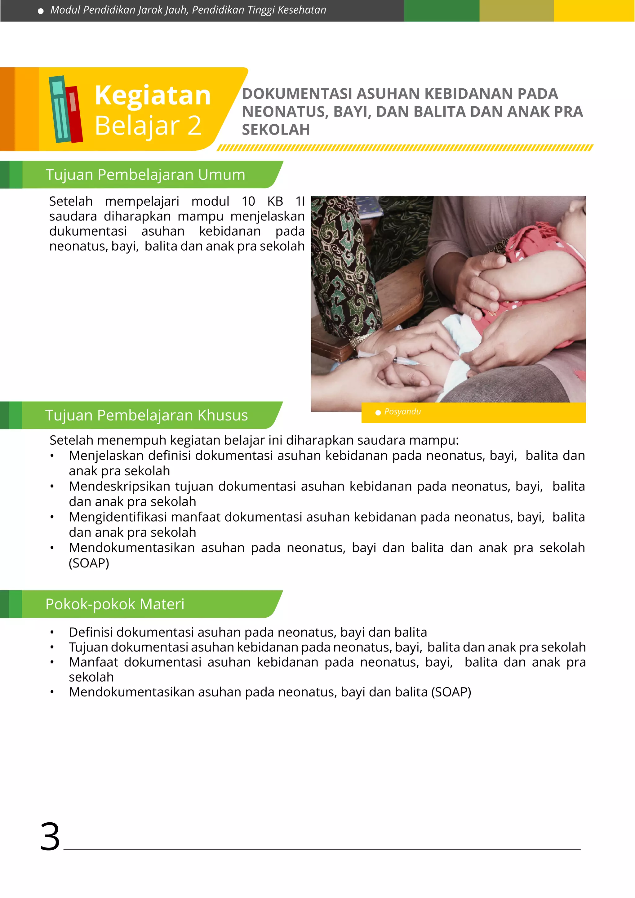 Kb 2 dokumentasi askeb pada neonatus, bayi, balita | PDF