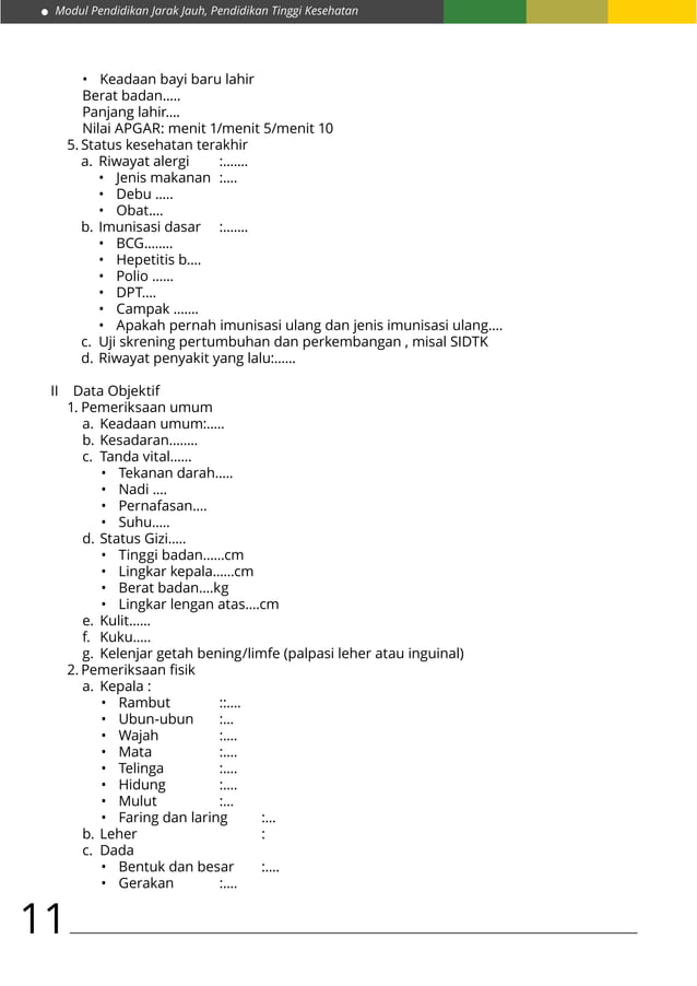 Kb 2 dokumentasi askeb pada neonatus, bayi, balita | PDF