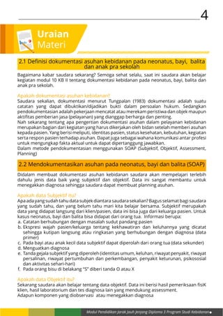 Kb 2 dokumentasi askeb pada neonatus, bayi, balita | PDF