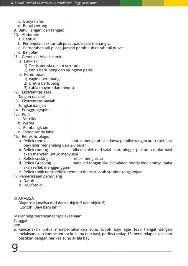 Kb 2 dokumentasi askeb pada neonatus, bayi, balita | PDF