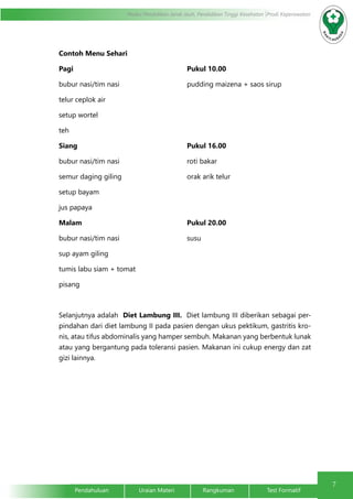 DIET PADA PENYAKIT SALURAN PENCERNAAN | PDF