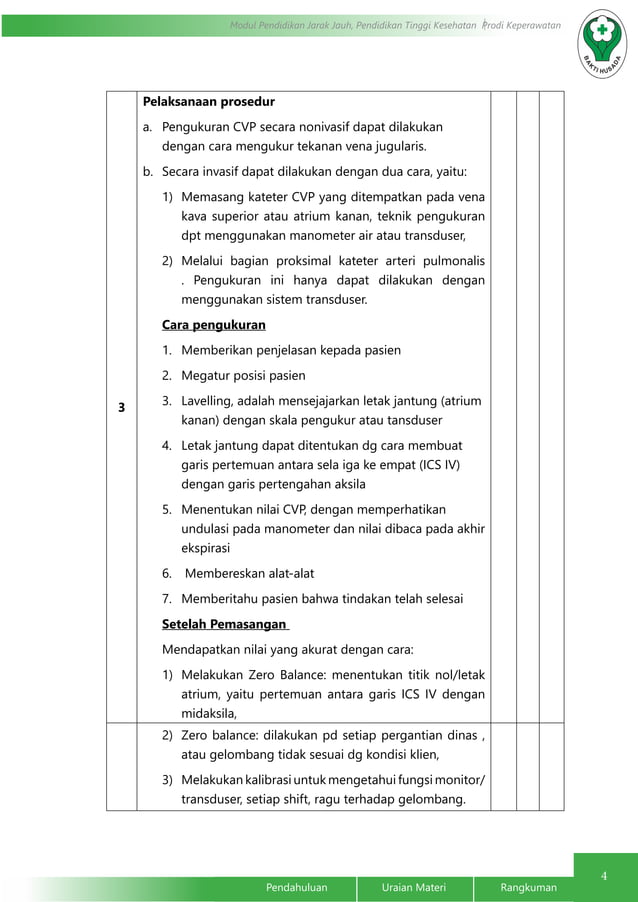 Pengukuran CVP | PDF