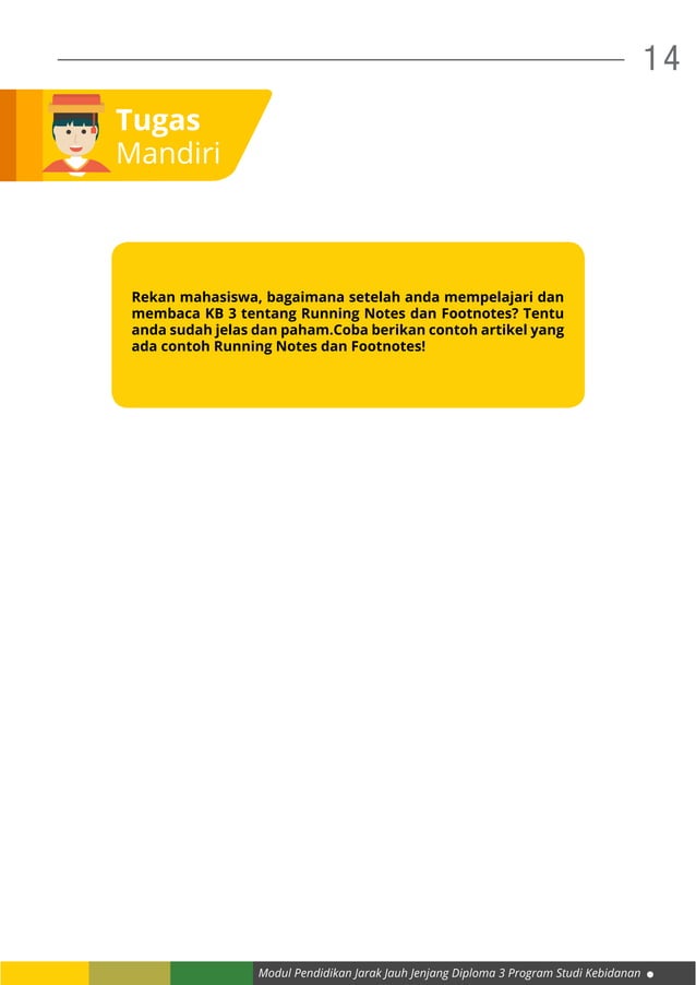 KB 3 Running Notes dan Footnotes | PDF