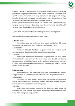 Terapi Oksigenasi | PDF