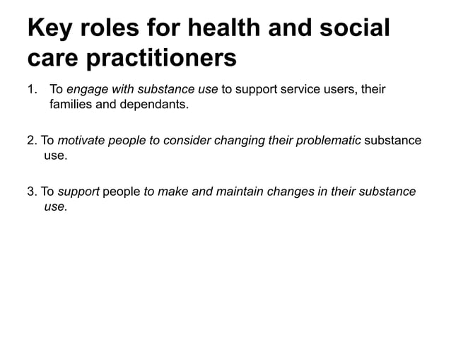 Social support for people with problematic substance abuse | PPT