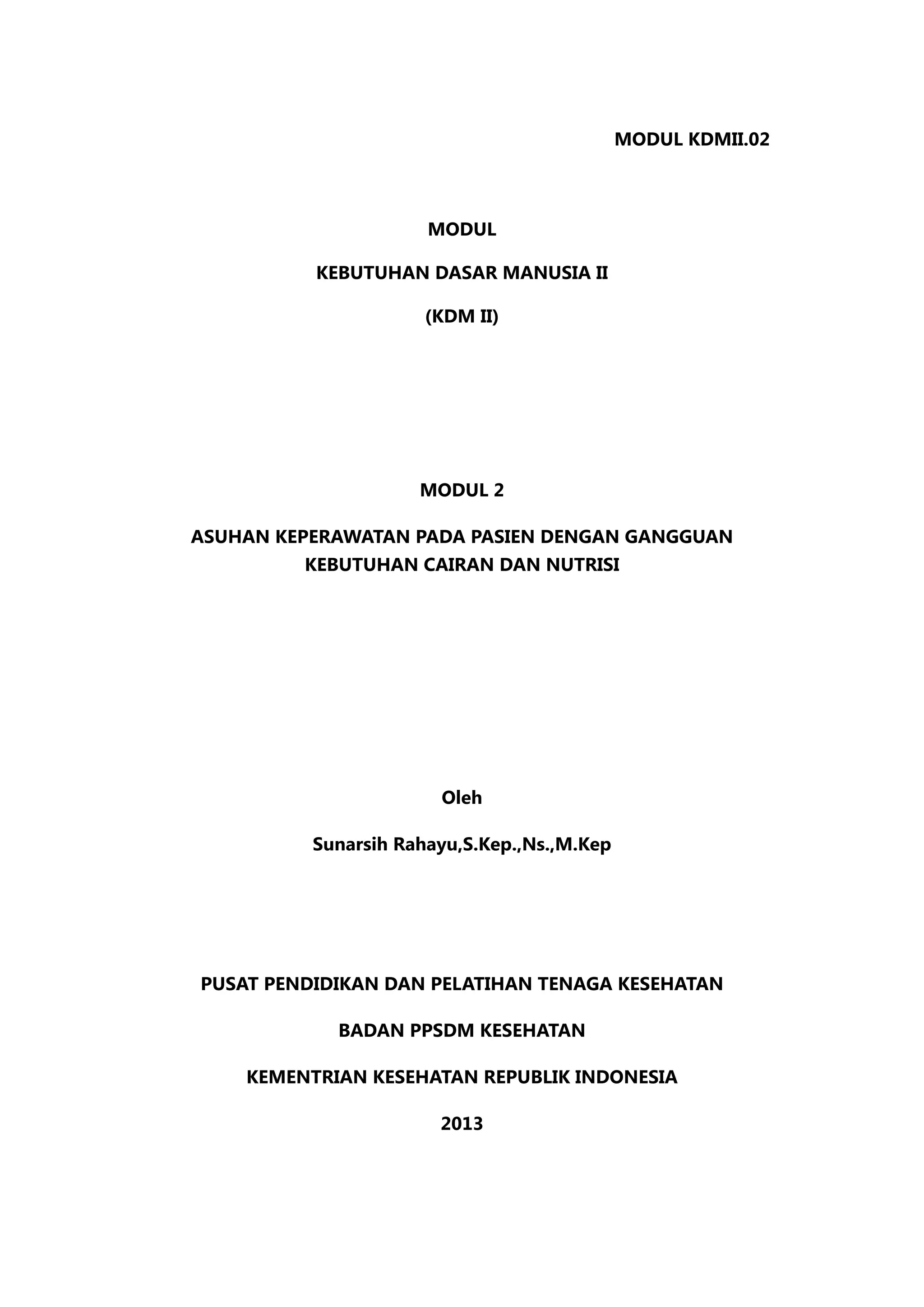 Asuhan Keperawatan Pemenuhan Kebutuhan Nutrisi | PDF