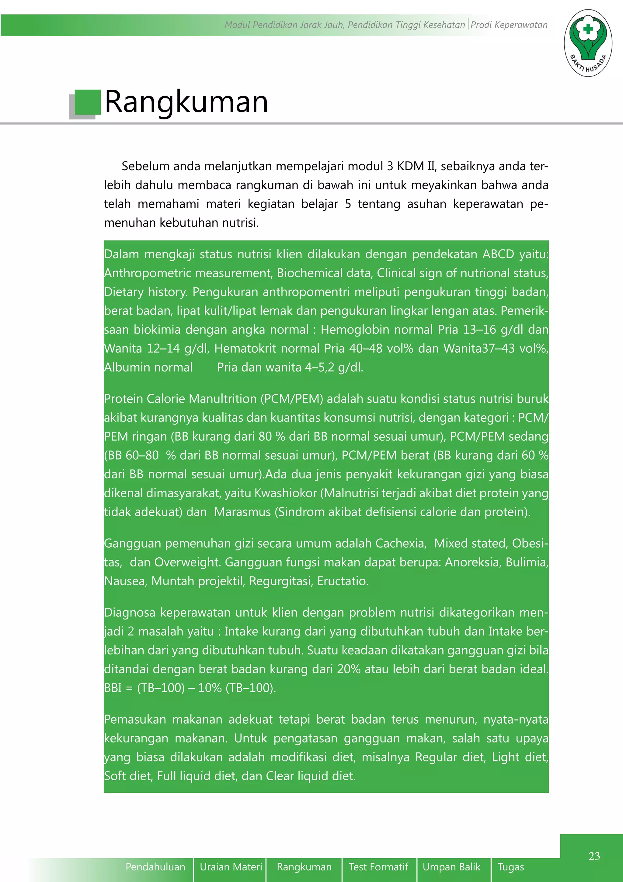 Asuhan Keperawatan Pemenuhan Kebutuhan Nutrisi | PDF