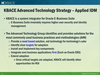 KBACE Applied Identity Management | PDF