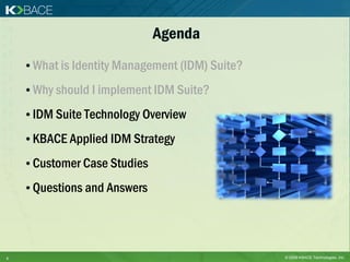 KBACE Applied Identity Management | PDF