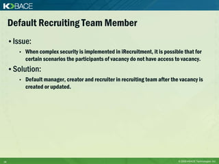 KBACE Common Extensions for Oracle iRecruitment | PPT
