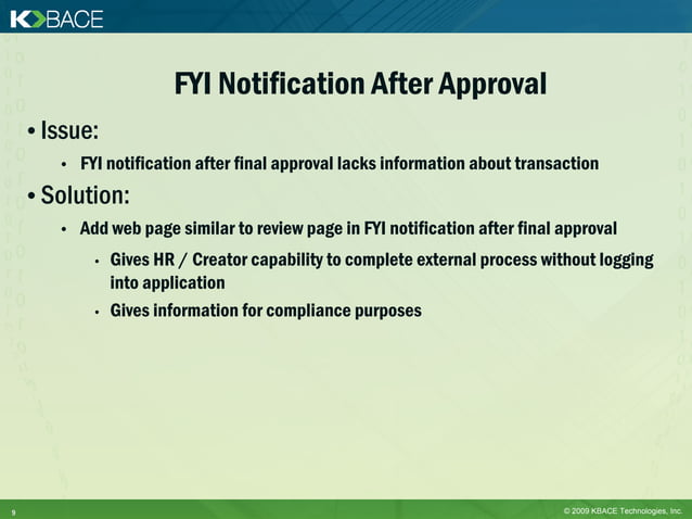 KBACE Self Service HR Common Extensions | PPT