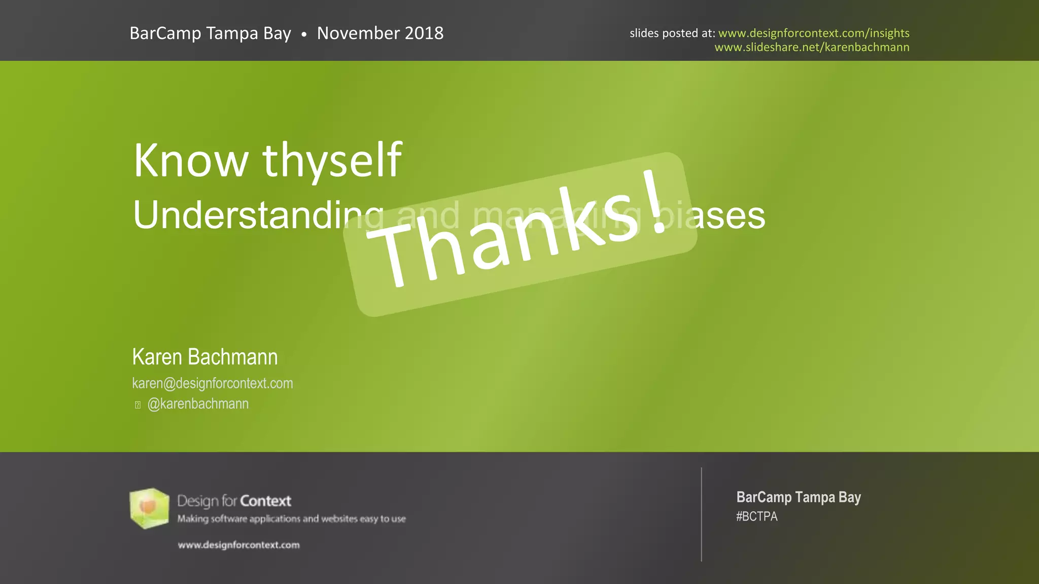 Know thyself: Understanding and managing biases | PPTX