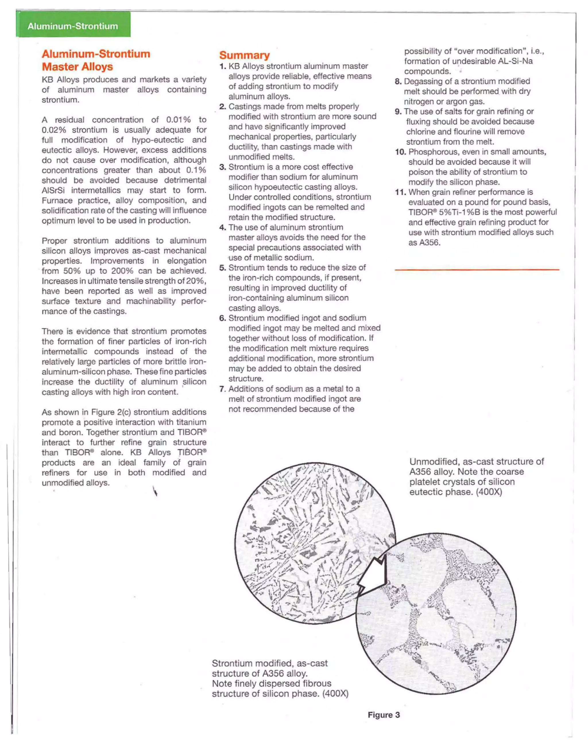 Kb alloys foundrymans guide to sr and ti bor | PDF