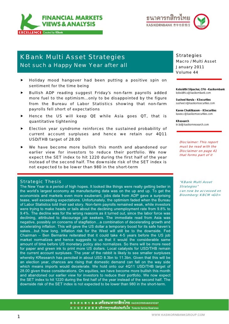 KBank multi asset strategies Jan 2011 eng