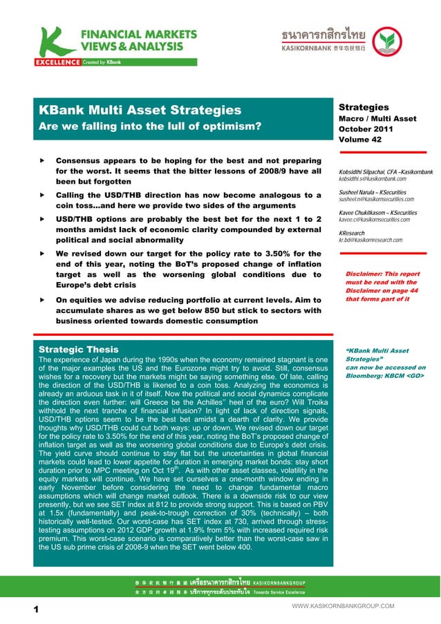 KBank Multi Asset Strategies oct 2011 (English) | PDF