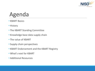 Levin, Benson, Johnson, Heaton, and Rathemacher "KBART 101: An ...