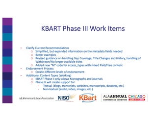 Patham "NISO- KBART Update (Knowledge Bases and Related Tools"" | PDF