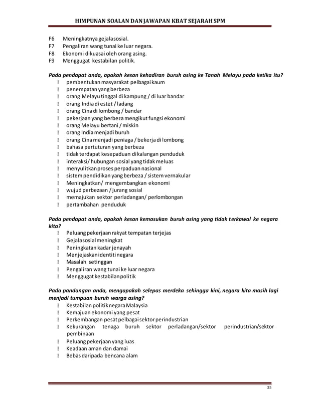 KBAT Sejarah SPM | DOCX