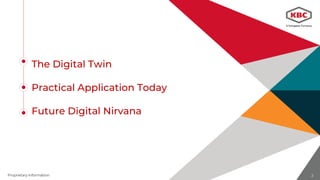 KBC Proven Application of Digital Twin | PPT