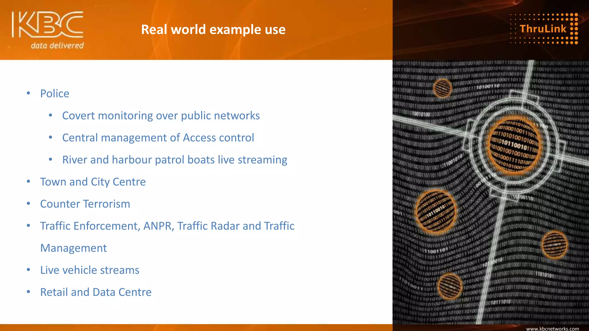 Kbc networks thrulink 15 minute presentation | PPT