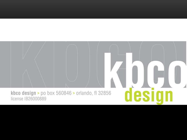 kbco design portfolio | PPT