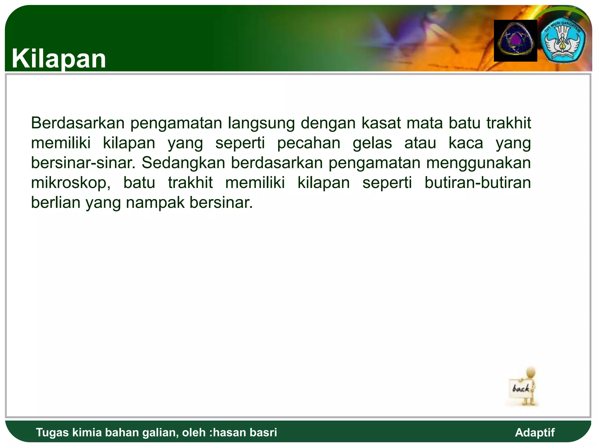 Kbg batu trakhit | PPTX