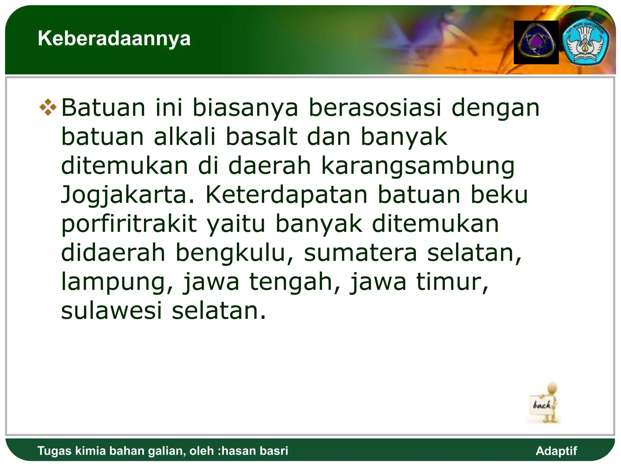 Kbg batu trakhit | PPTX