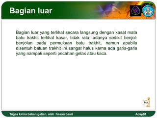 Kbg batu trakhit | PPTX